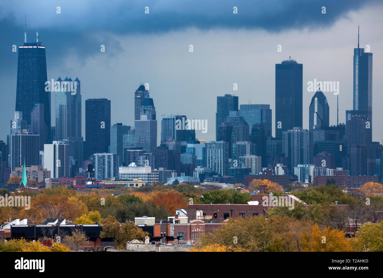 Skyline of Chicago, Illinois, USA Stock Photo - Alamy