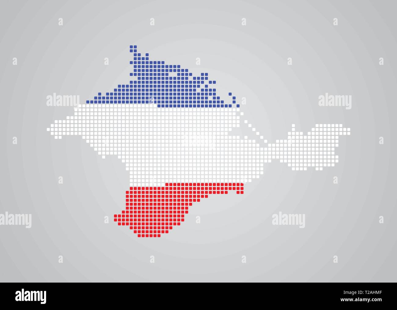 Mosaic map of Crimea in the colors of the flag 10 eps Stock Vector ...
