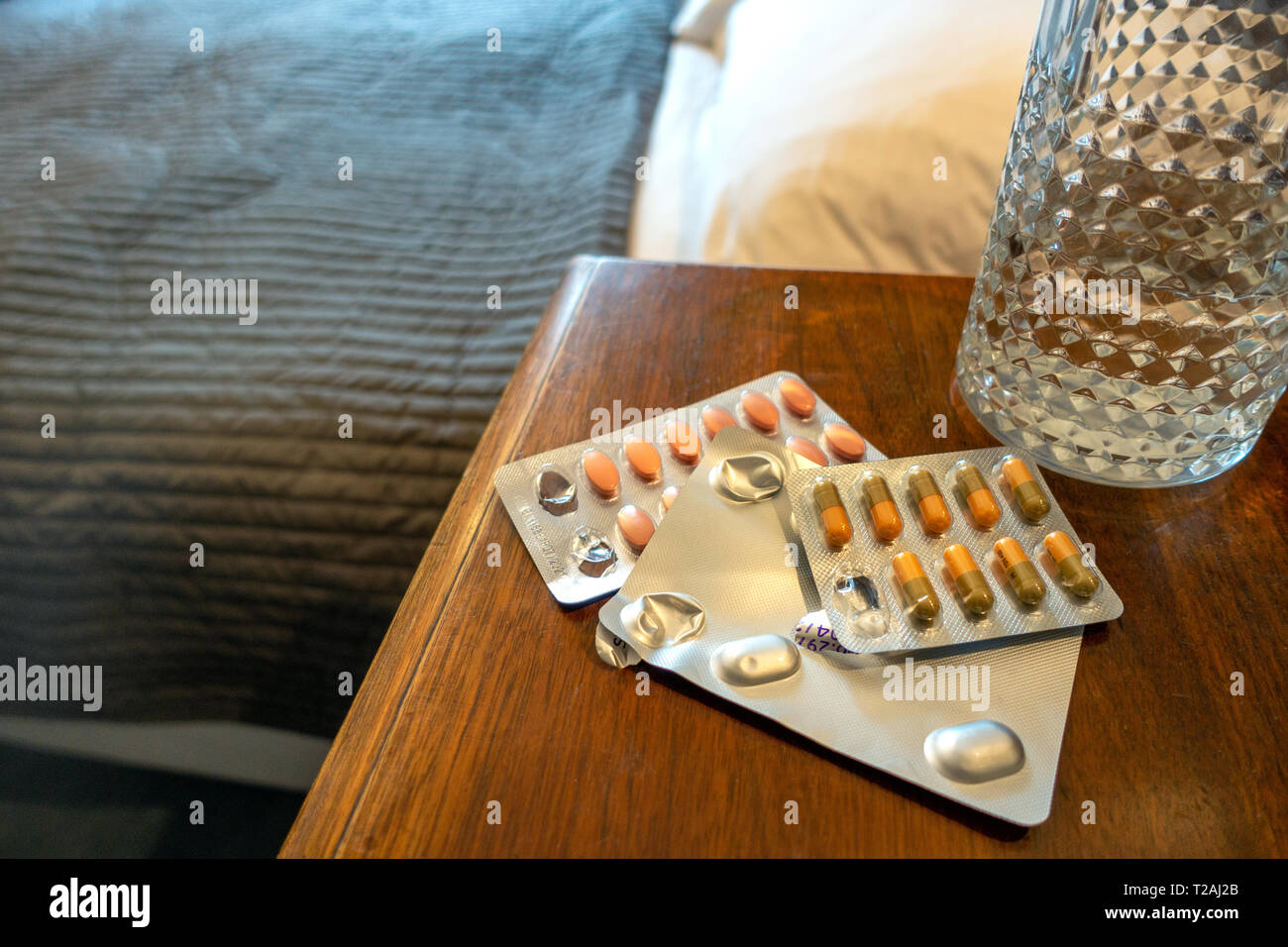 Medicine On Bedside Table High Resolution Stock Photography and Images ...