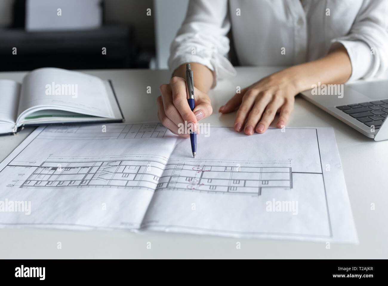 Woman blueprint sitting on hi-res stock photography and images - Alamy