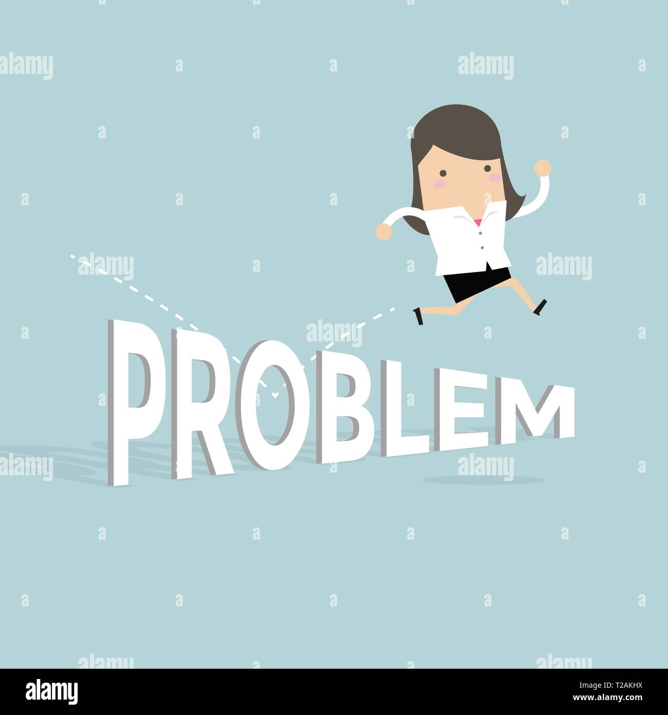 Drawing business woman jump Stock Vector Images - Alamy