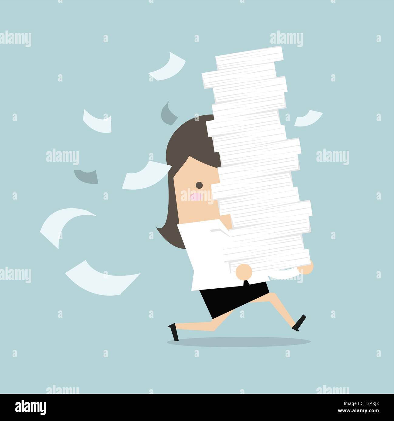 Desk with a lot of papers hi-res stock photography and images - Alamy