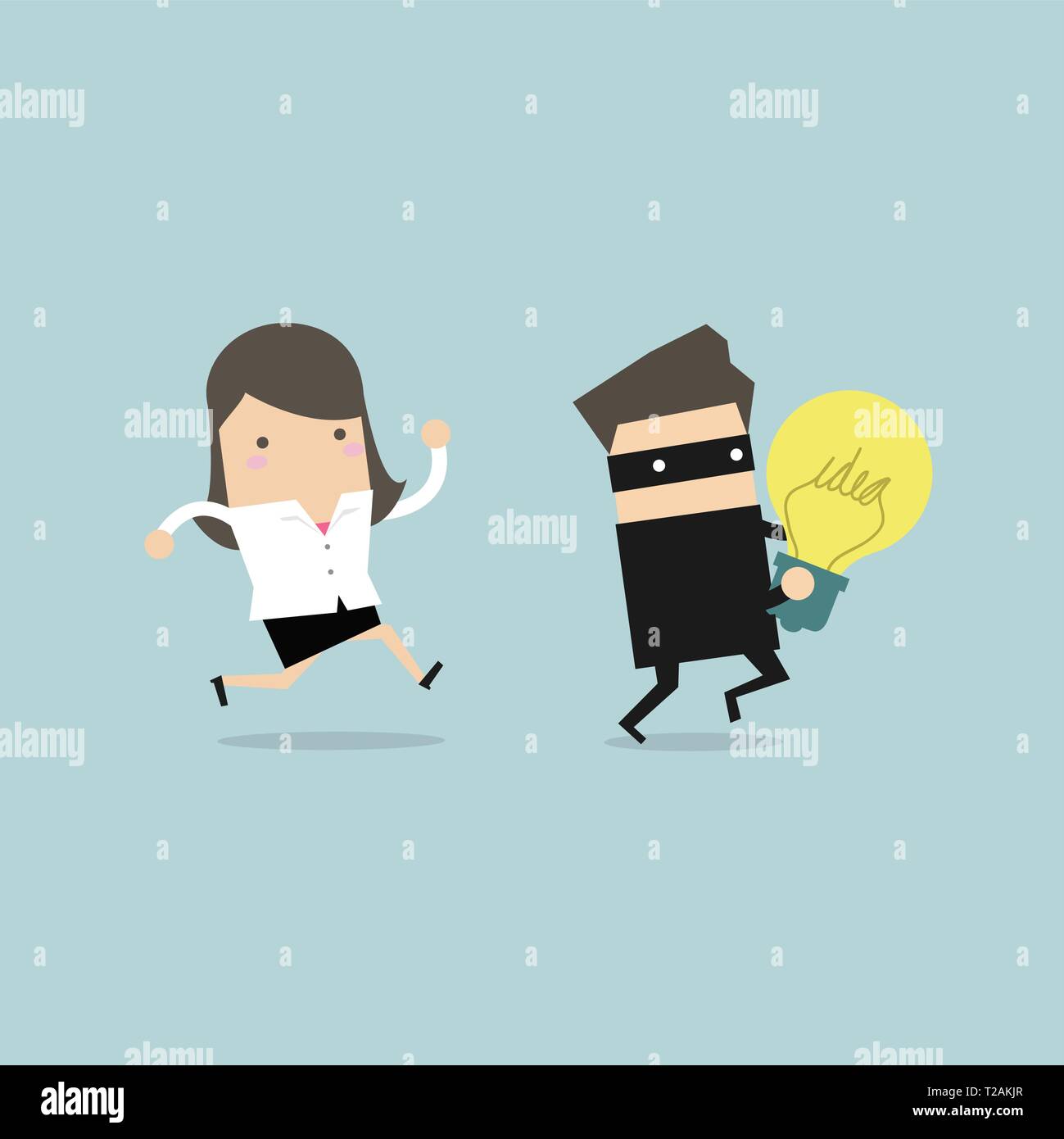 Woman chasing burglar hi-res stock photography and images - Alamy
