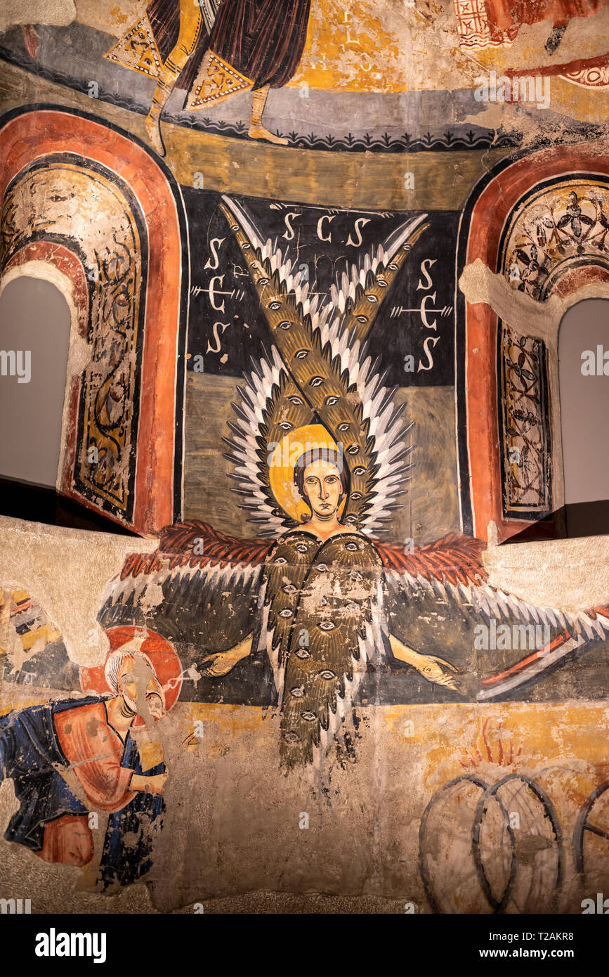 Romanesque art in the National Art Museum of Catalonia,Barcrelona,apse ...