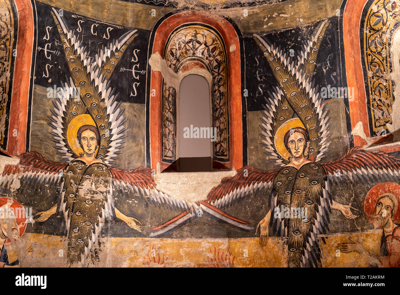 Romanesque art in the National Art Museum of Catalonia,Barcrelona,apse ...