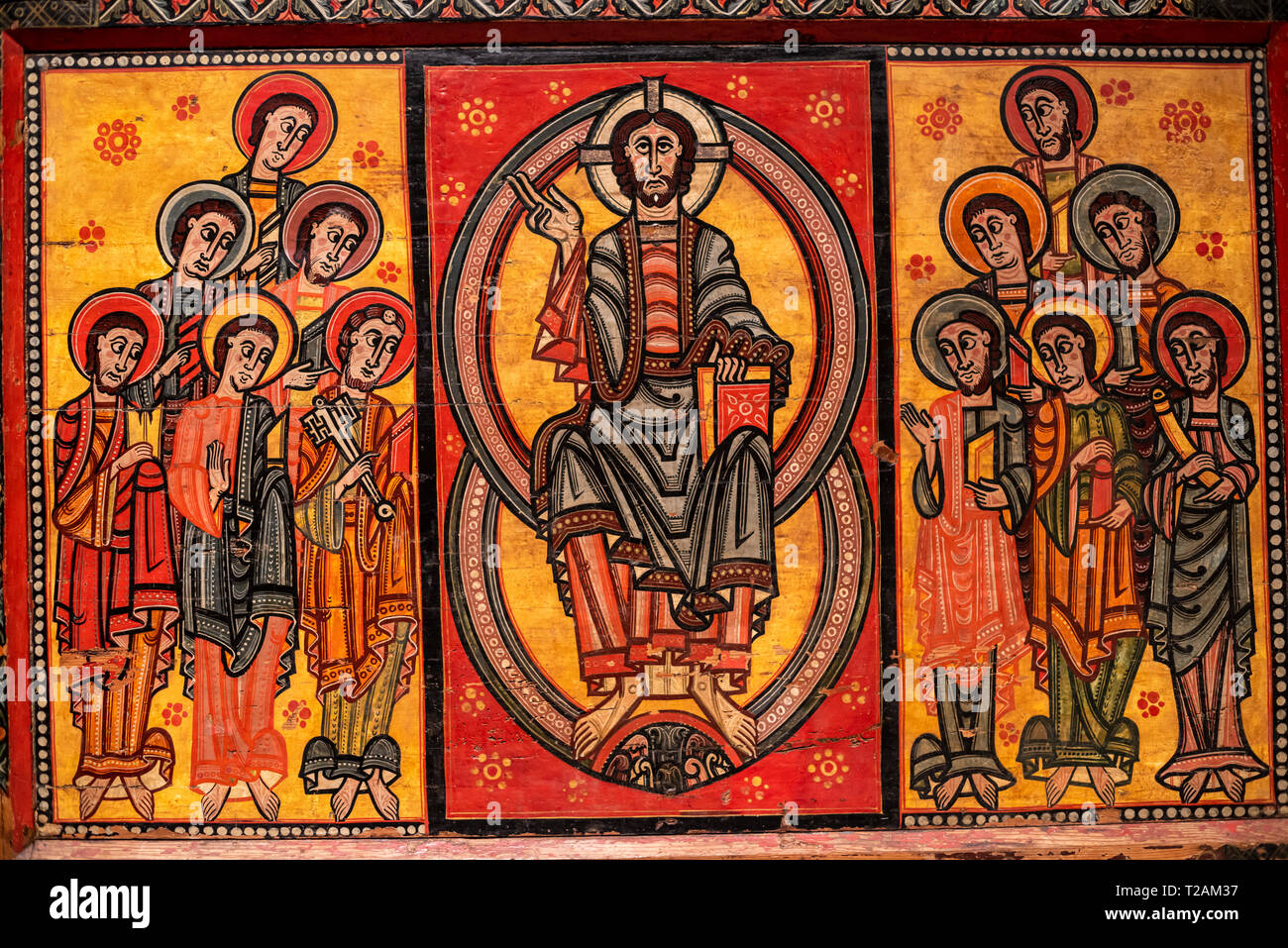 Romanesque art in the National Art Museum of Catalonia,Barcrelona,Altar ...