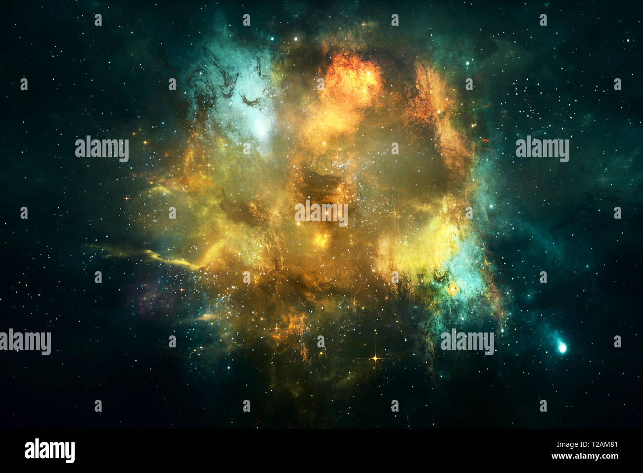 Abstract realistic cosmic galaxy background. Space, nebula and cosmos ...
