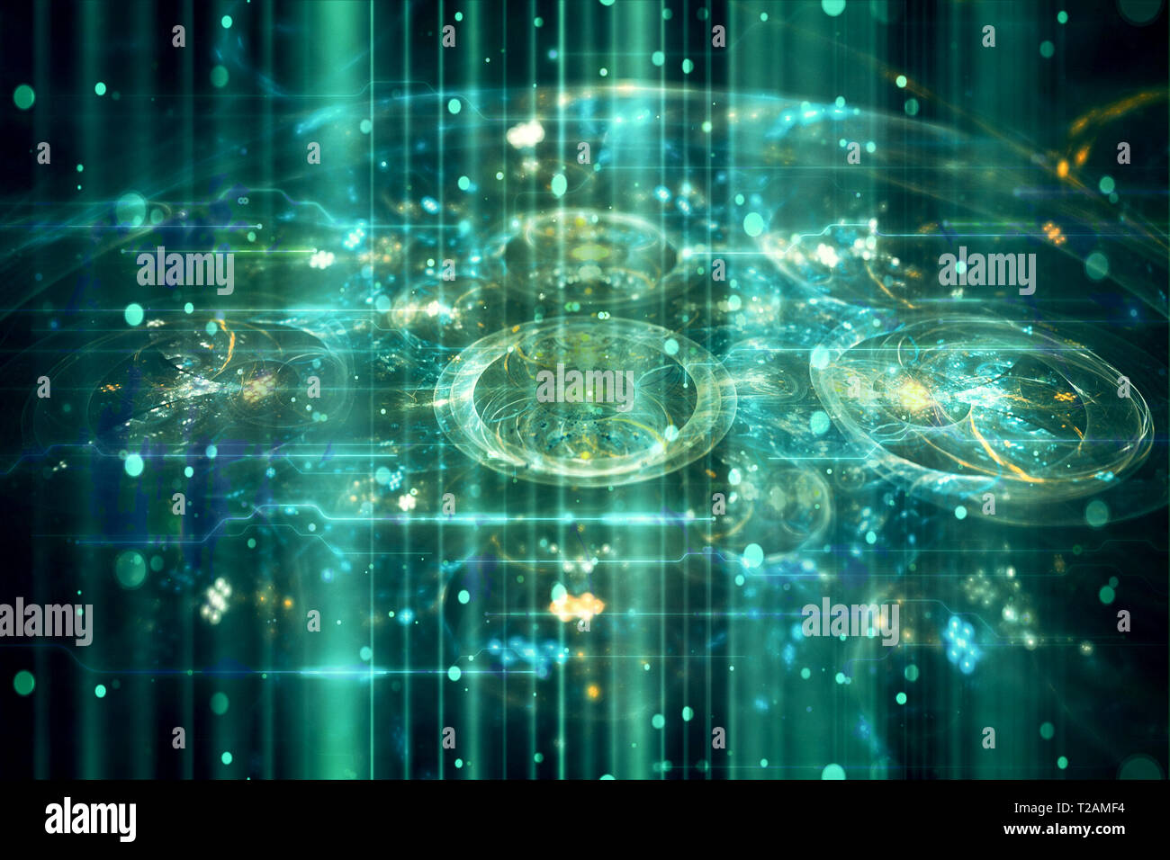 Business networking connection concept in a modern futuristic city ...