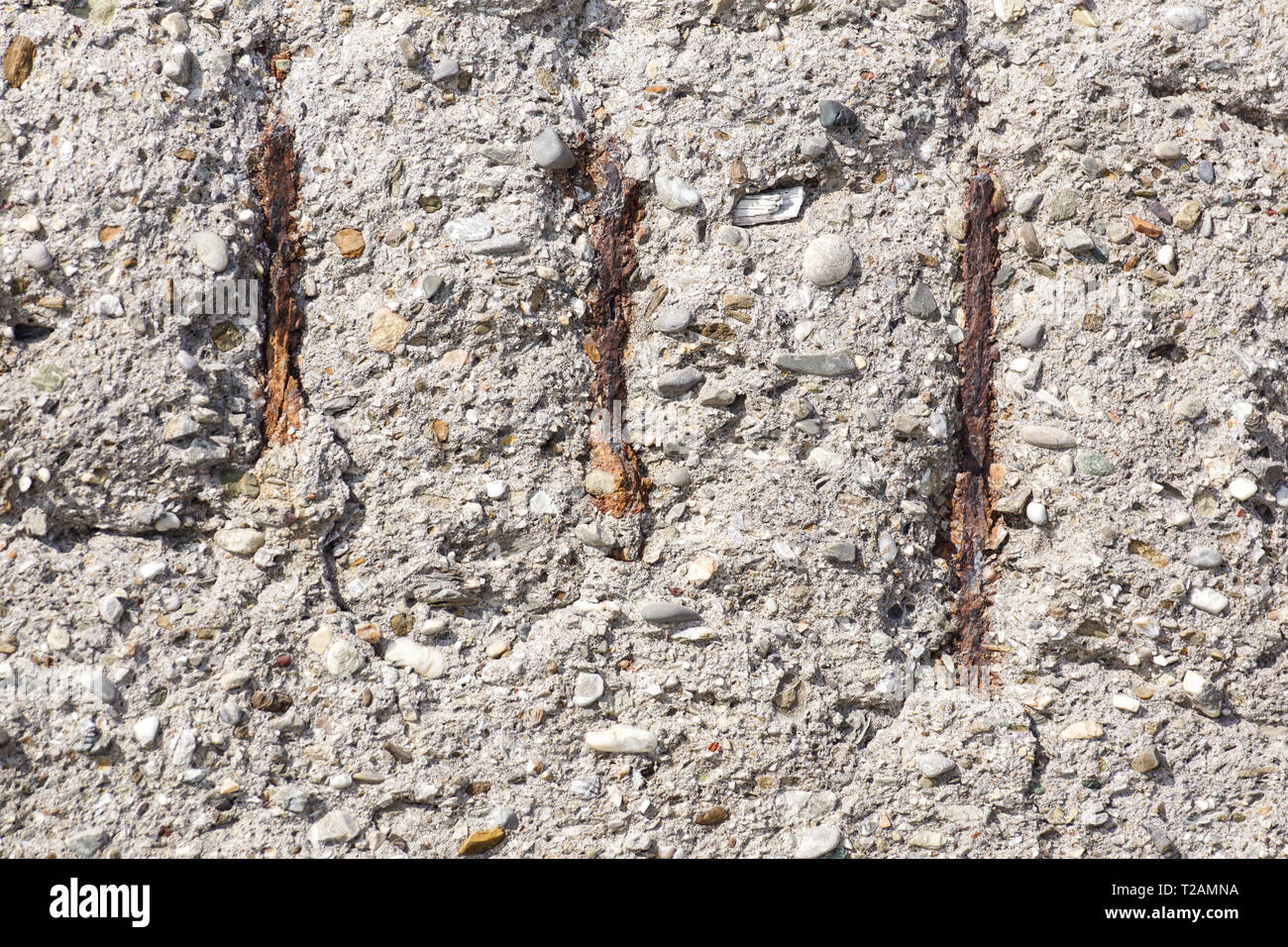 rust stains on concrete surface Stock Photo - Alamy