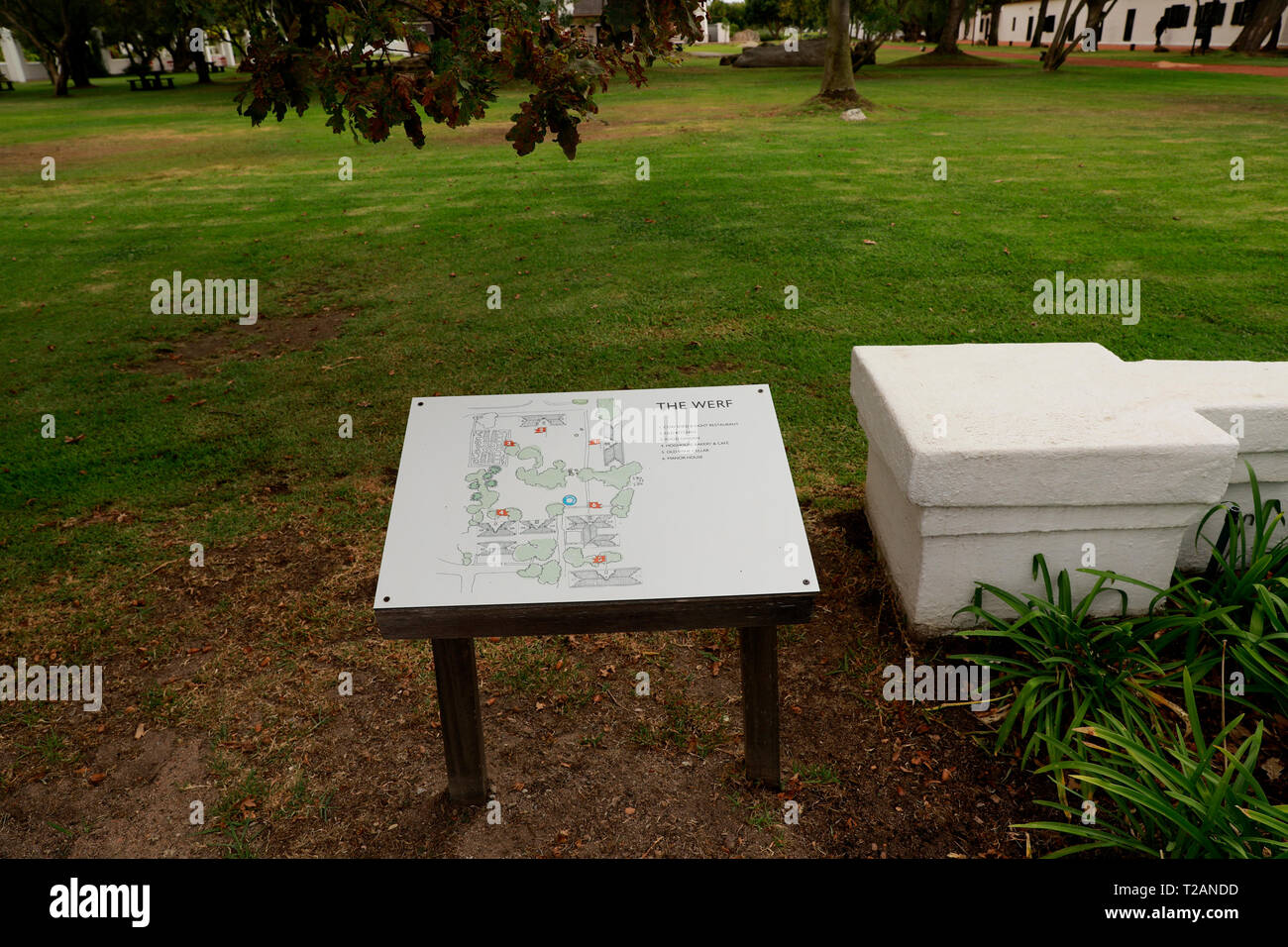 Direction board at Spier Wine Farm , Stellenbosch, Western Cape ...