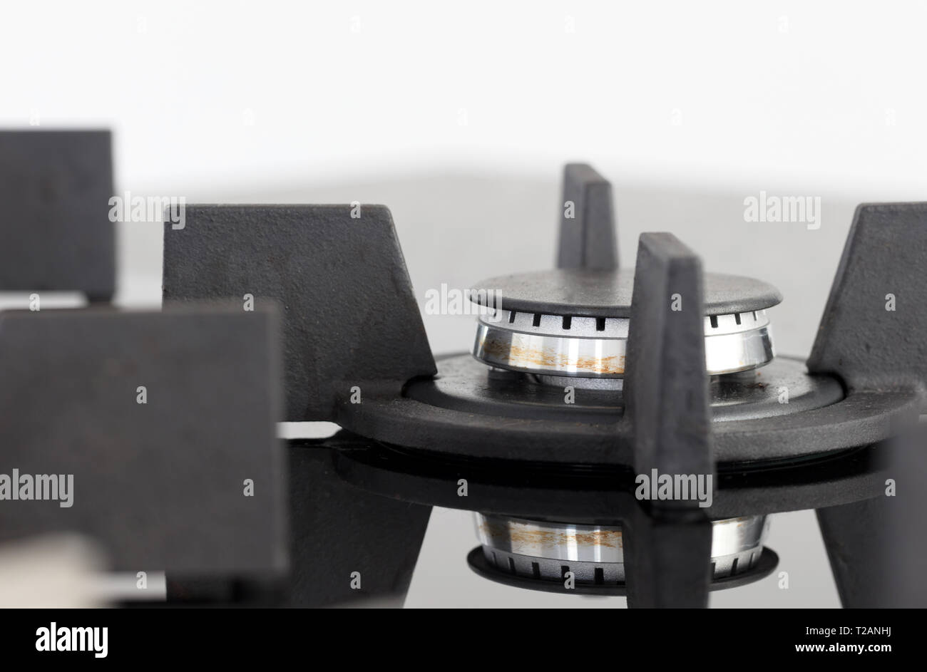 Side view of gas modern stove, the Netherlands Stock Photo - Alamy