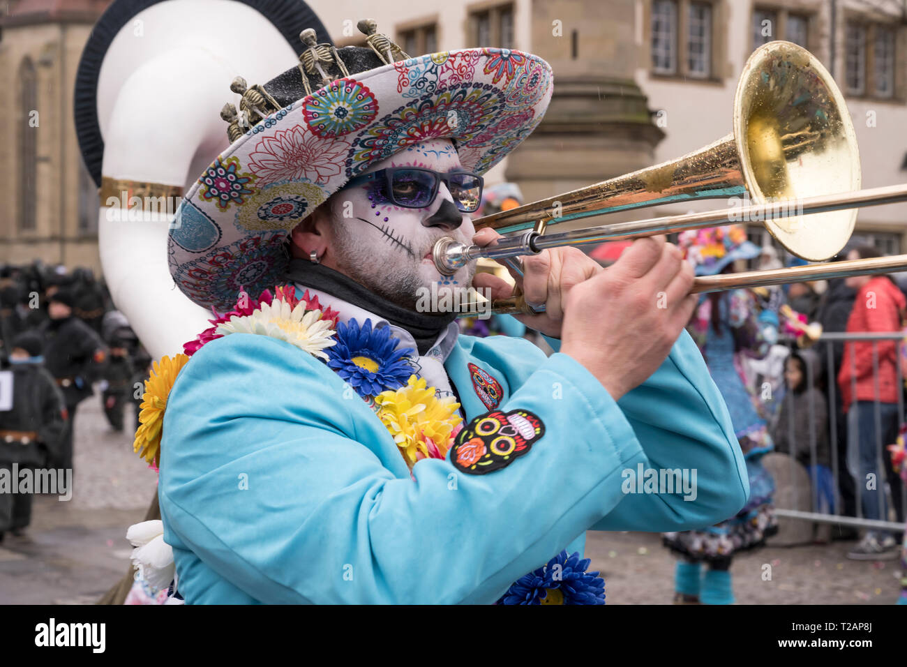 Trombone player in marching band hi-res stock photography and images ...