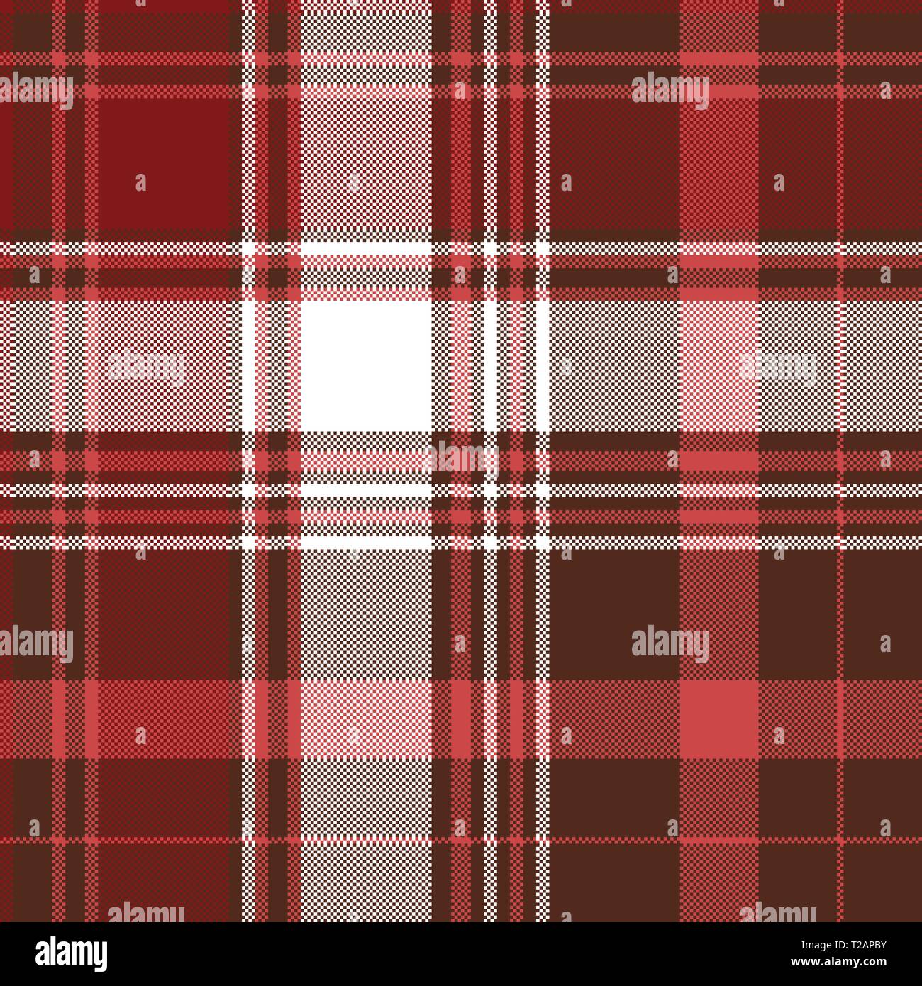 Red check plaid textile seamless pattern. Vector illustration Stock ...