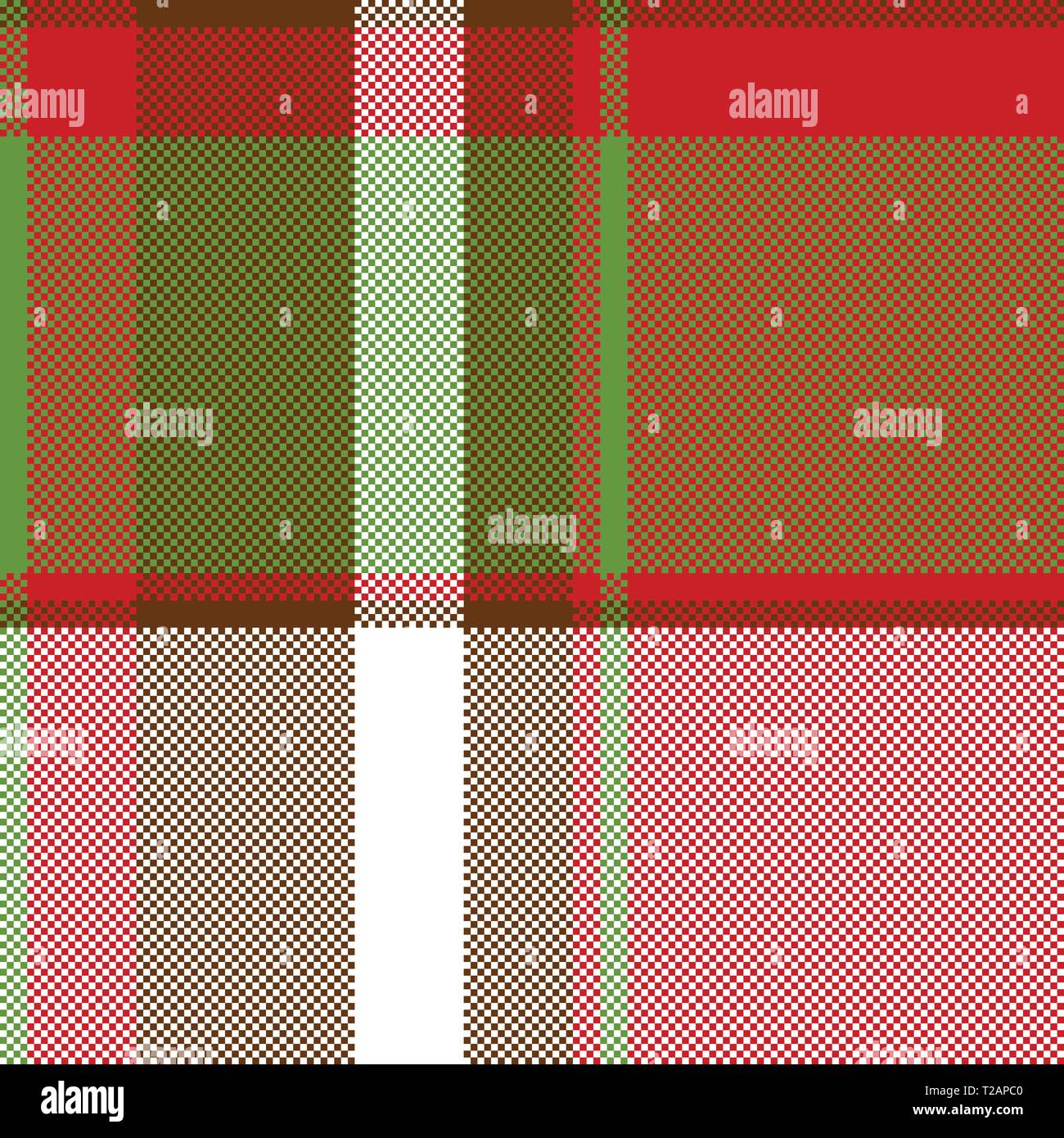 Red abstract asymmetrical check plaid seamless pattern. Vector ...