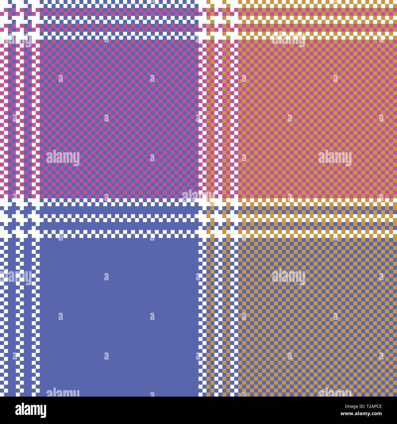 Color mosaic plaid pixel seamless pattern. Vector illustration Stock ...
