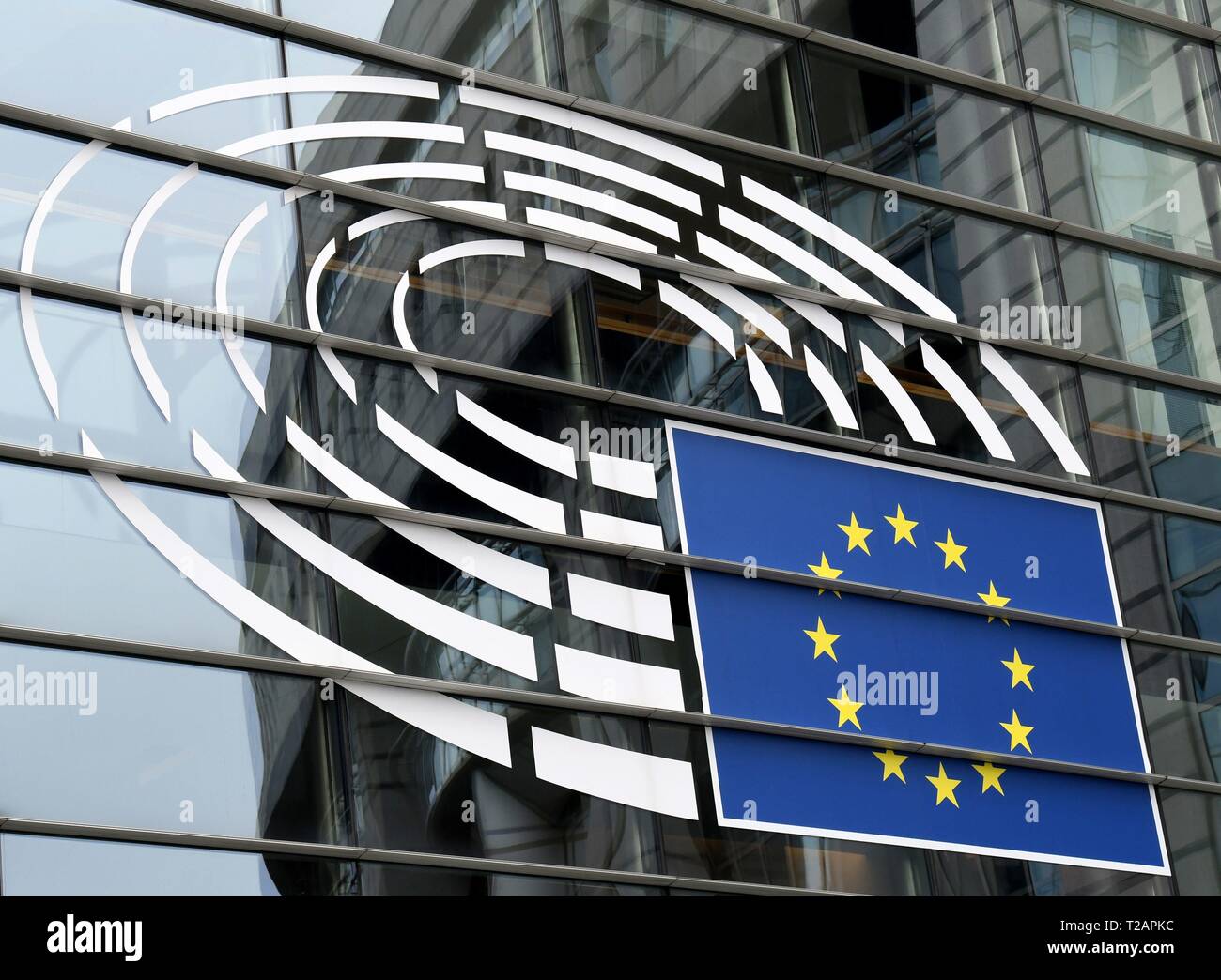 EU-Logo , EU-Parliament, Brussels( Bruxelles), March 2, 2019 | usage ...