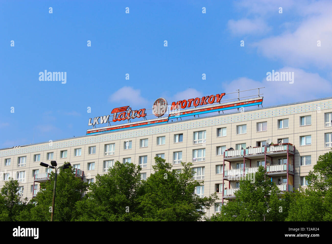 Impressive building on Karl-Marx-Allee in East Berlin (Germany Stock ...