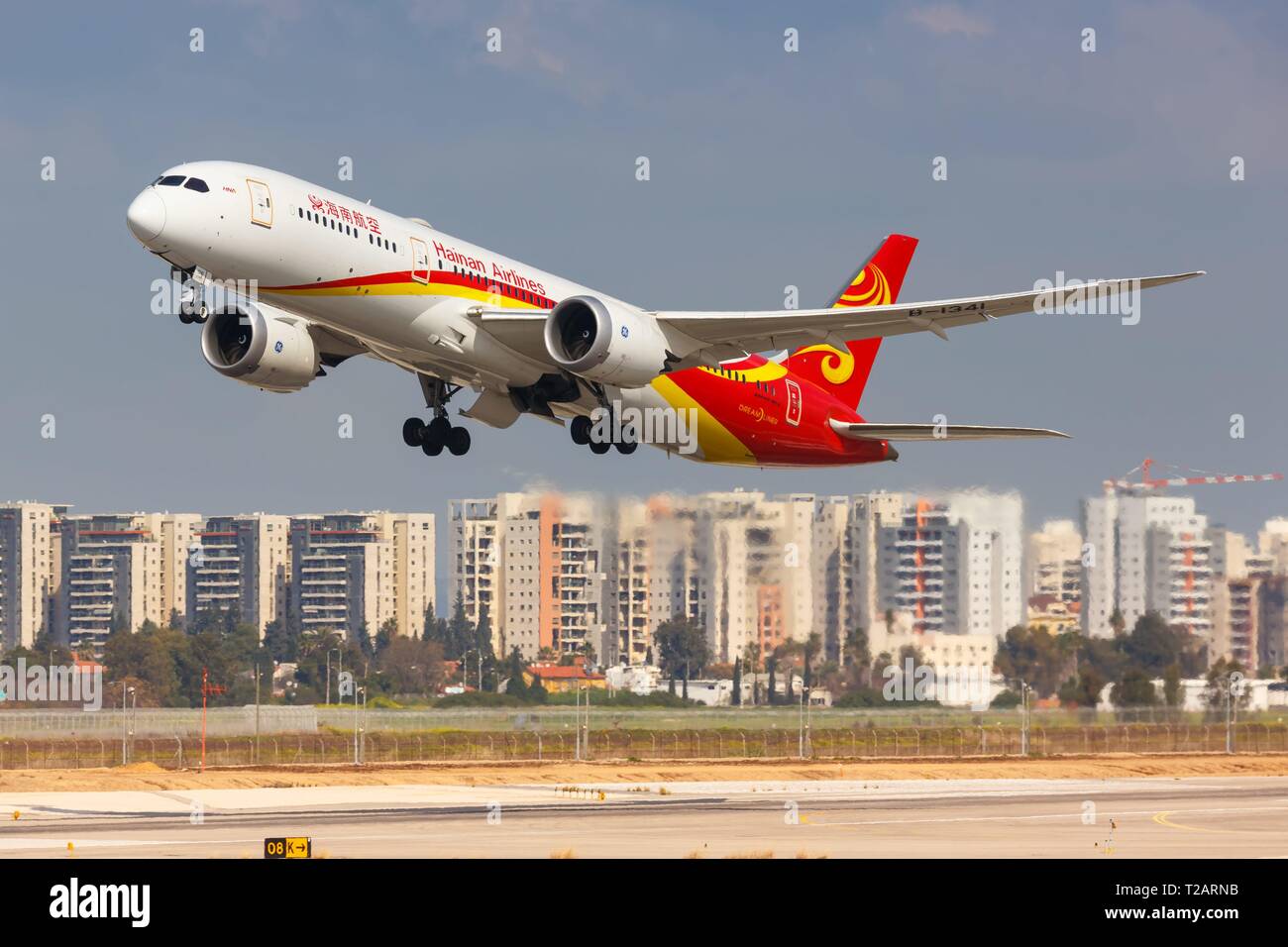 Tel Aviv, Israel – February 23, 2019: Hainan Airlines Boeing 787-9 ...