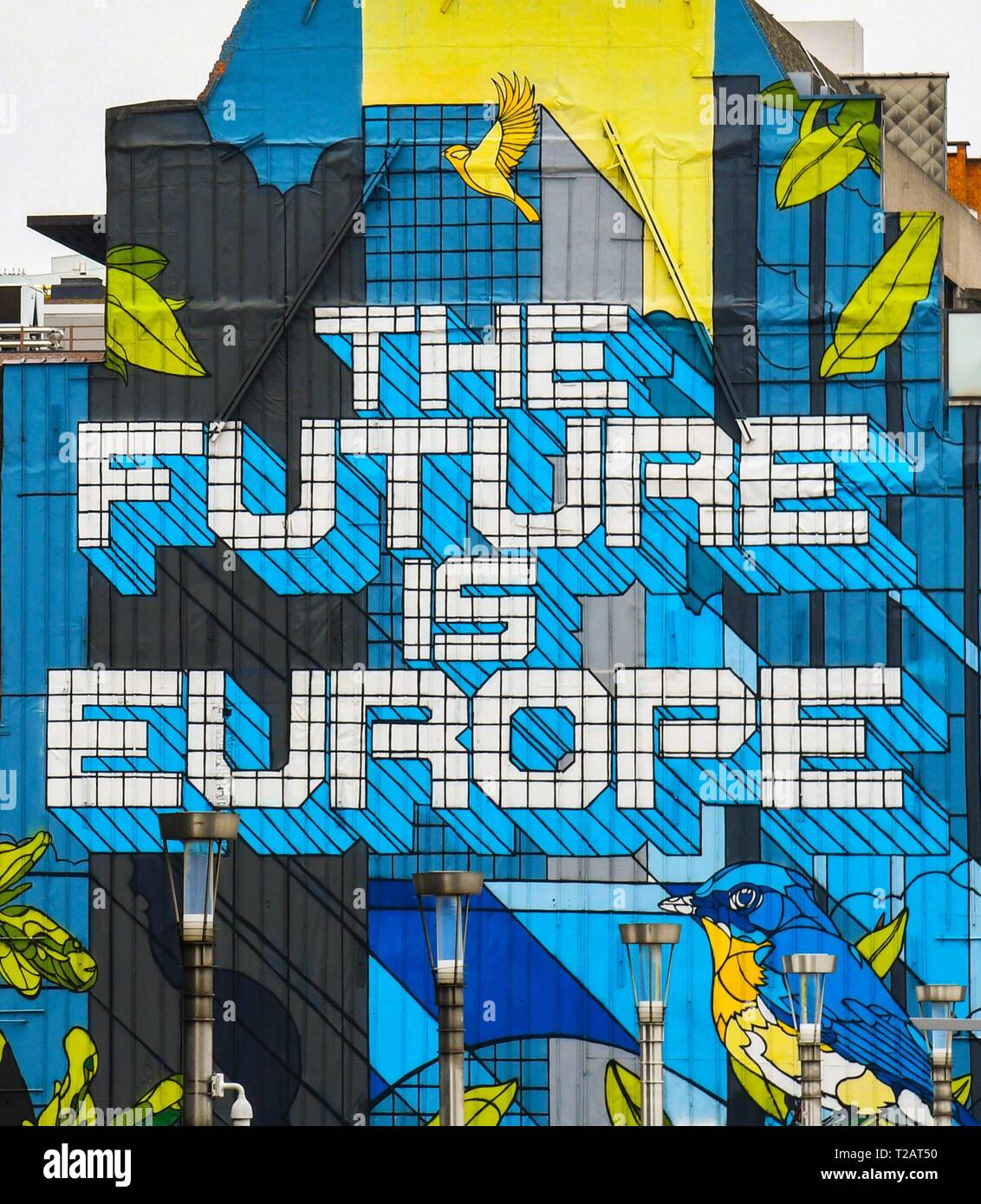 The Future is Europe, wall painting, Brussels , March 2 , 2019 | usage ...