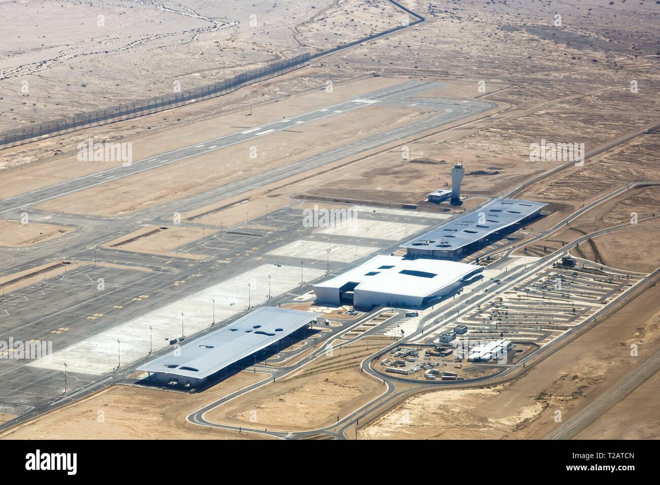 Eilat, Israel – February 19, 2019: Aerial view of Eilat Ramon Airport ...
