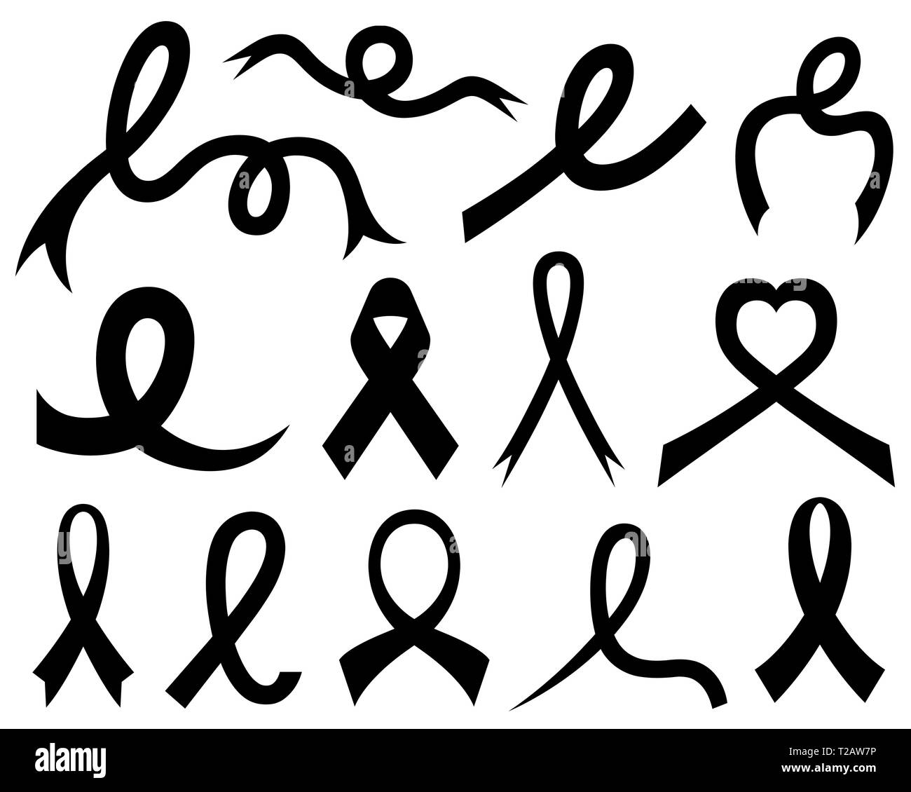 Cancer awareness ribbons Cut Out Stock Images & Pictures - Alamy