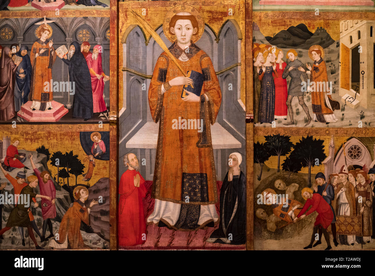 Gothic medieval art in the National Art Museum of Catalonia,Barcelona ...