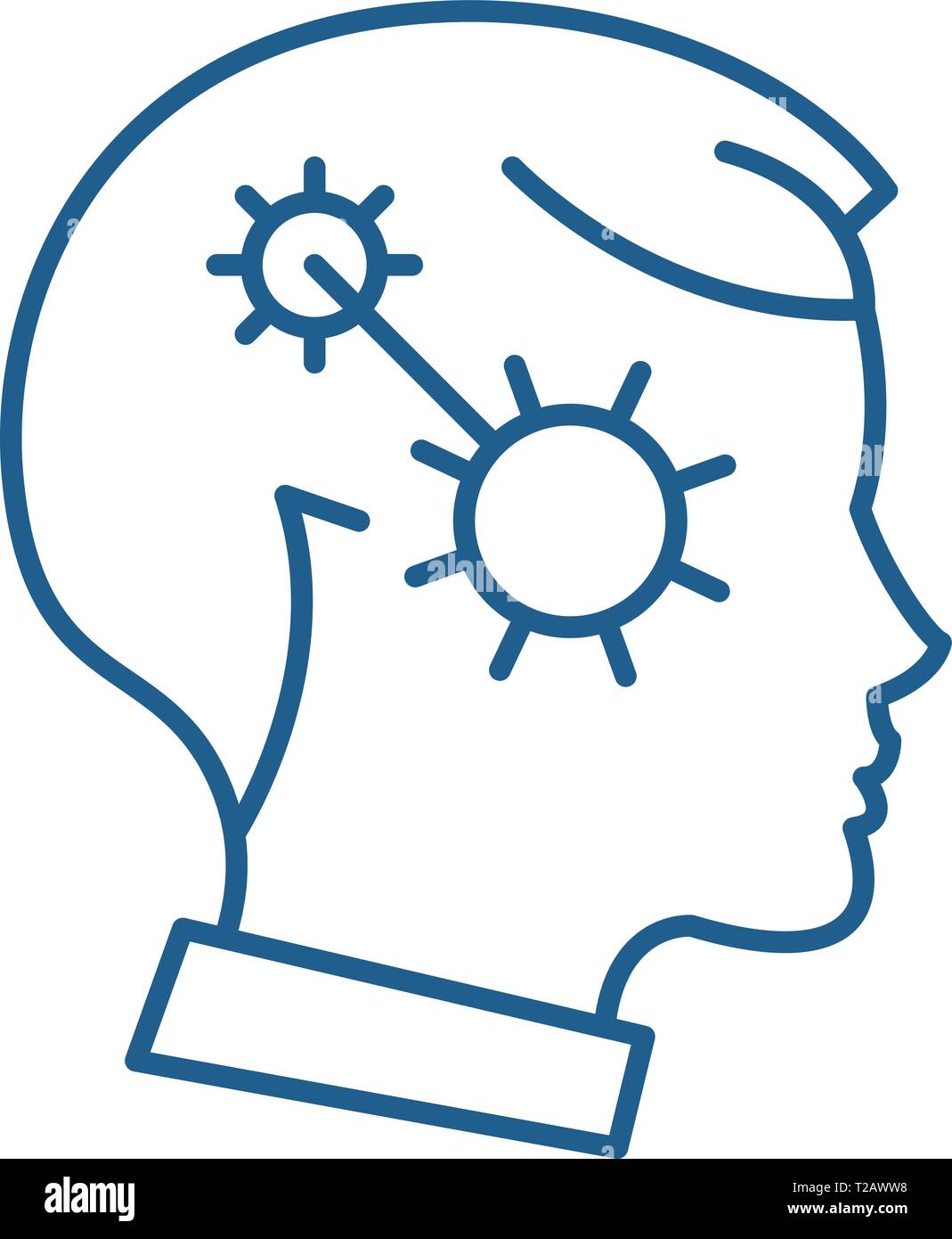 Focus line icon concept. Focus flat vector symbol, sign, outline ...