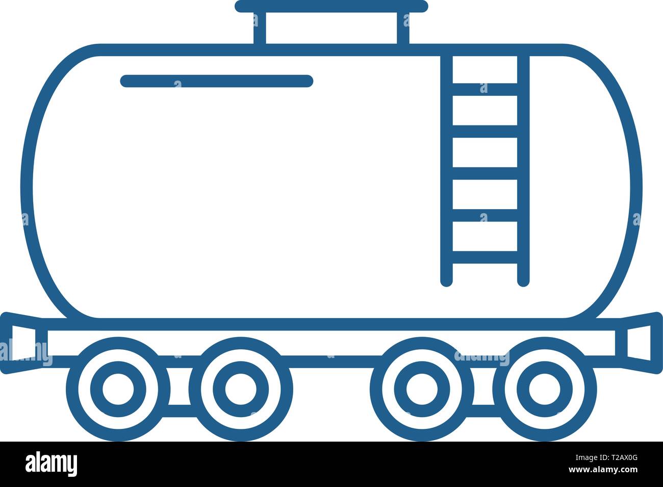 Fuel tank line icon concept. Fuel tank flat vector symbol, sign ...