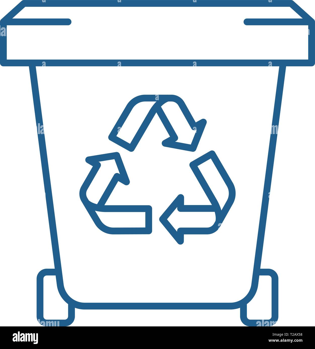 Garbage storage line icon concept. Garbage storage flat vector symbol ... Garbage storage line icon concept. Garbage storage flat vector symbol ...
