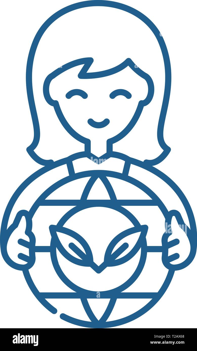 Gear wheel of the future line icon concept. Gear wheel of the future ...