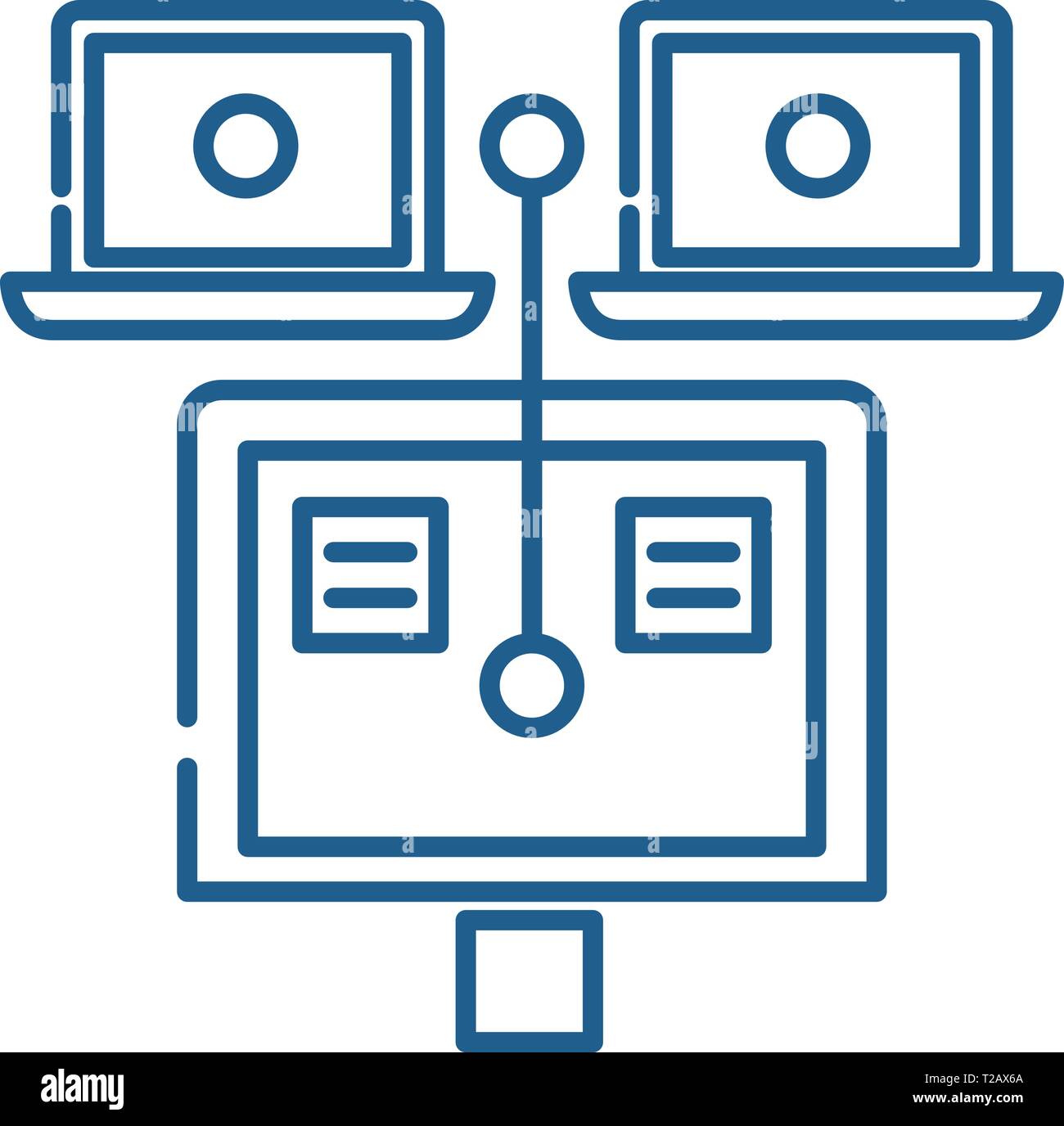 General documents line icon concept. General documents flat vector ...