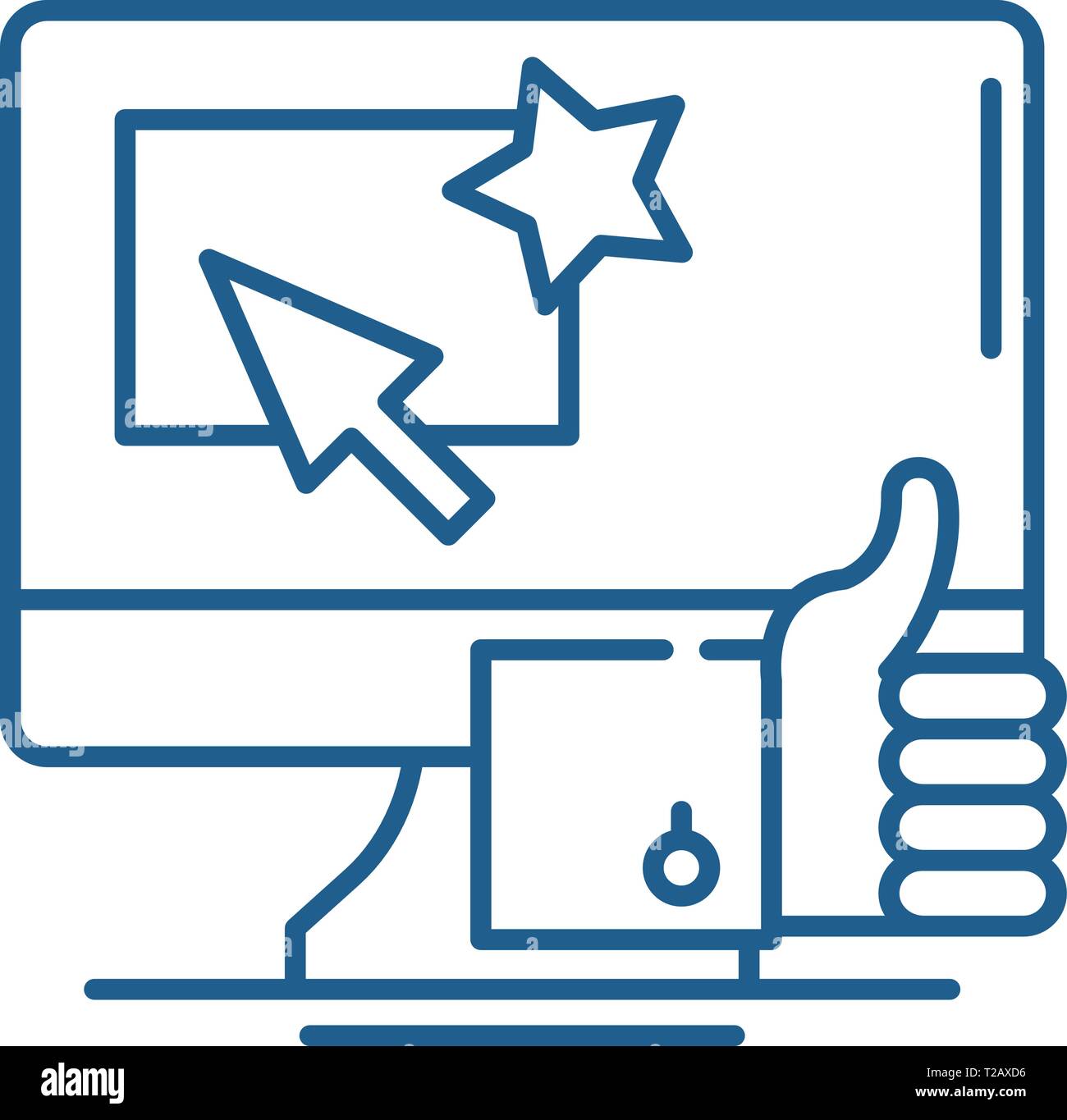 Great choice line icon concept. Great choice flat vector symbol, sign ...