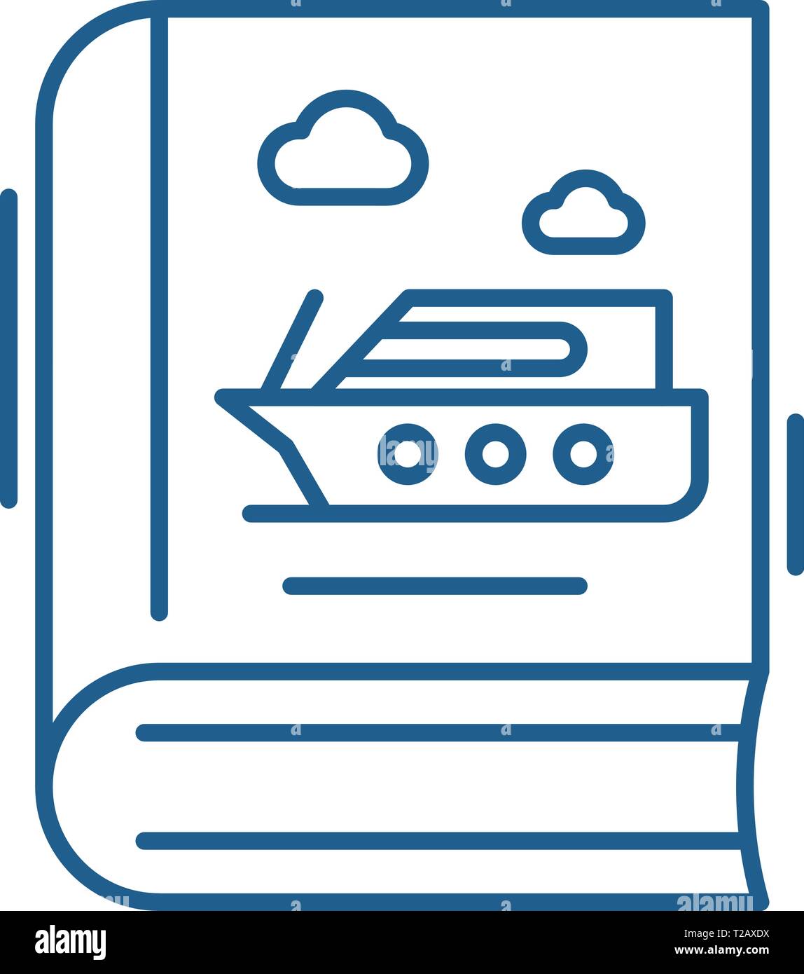 Guide line icon concept. Guide flat vector symbol, sign, outline ...