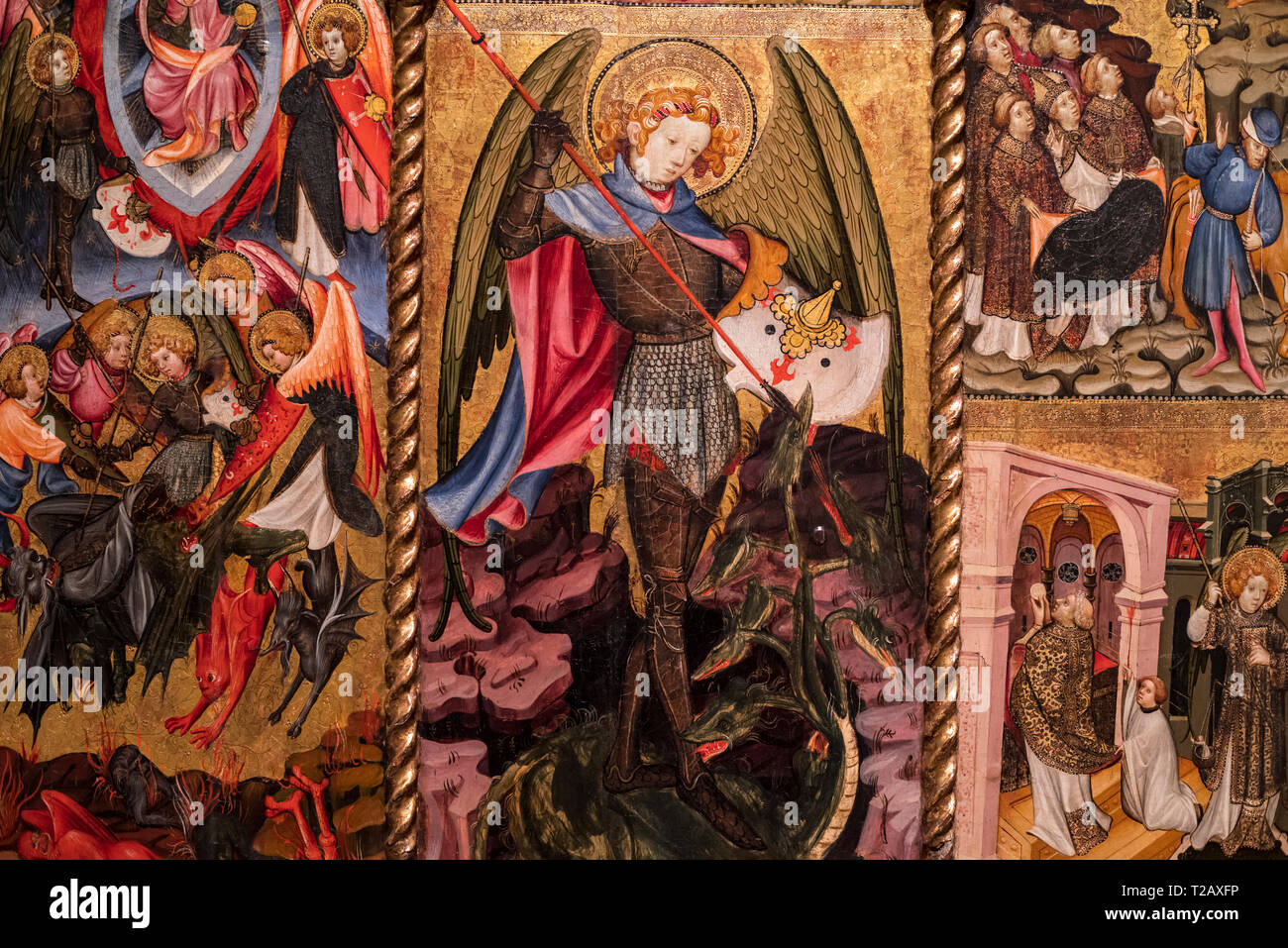 Gothic medieval art in the National Art Museum of Catalonia,Barcelona ...