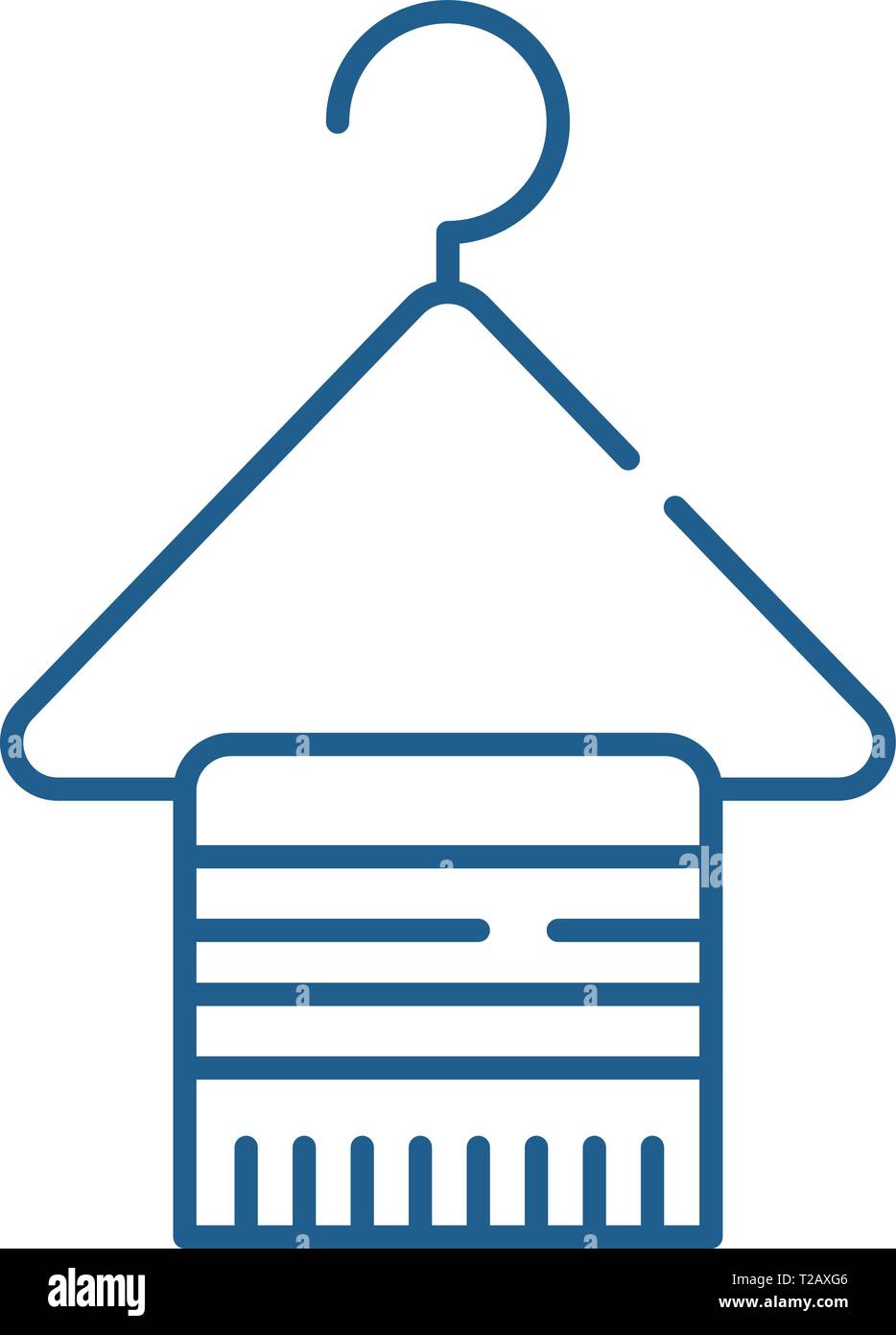 Hangers for clothes line icon concept. Hangers for clothes flat vector ...