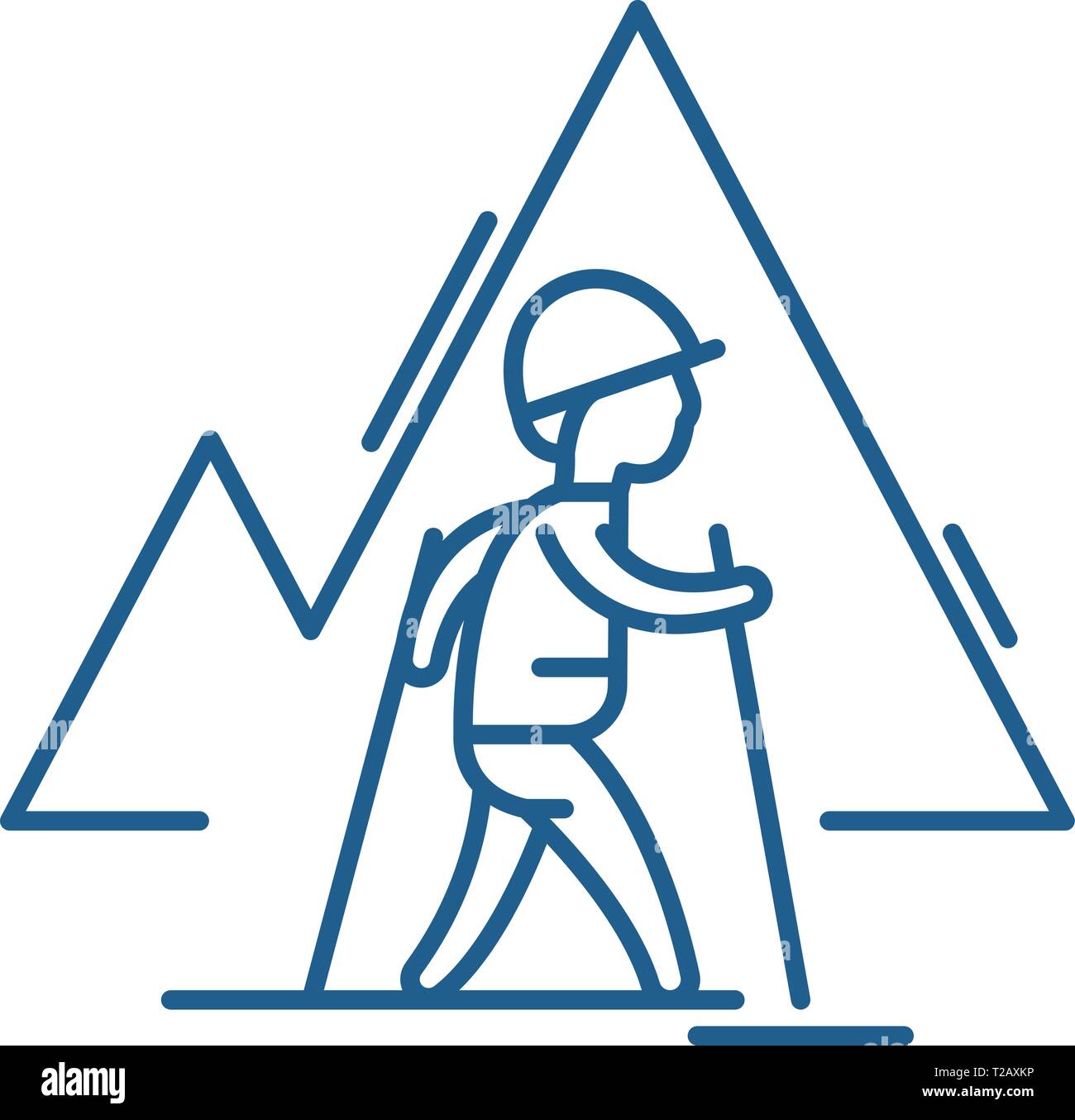 Hiking Symbol Vector