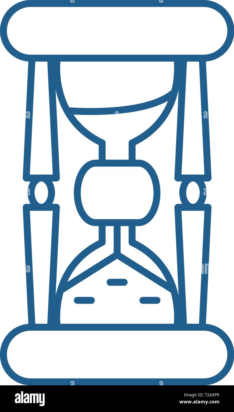 Hourglass line icon concept. Hourglass flat vector symbol, sign ...