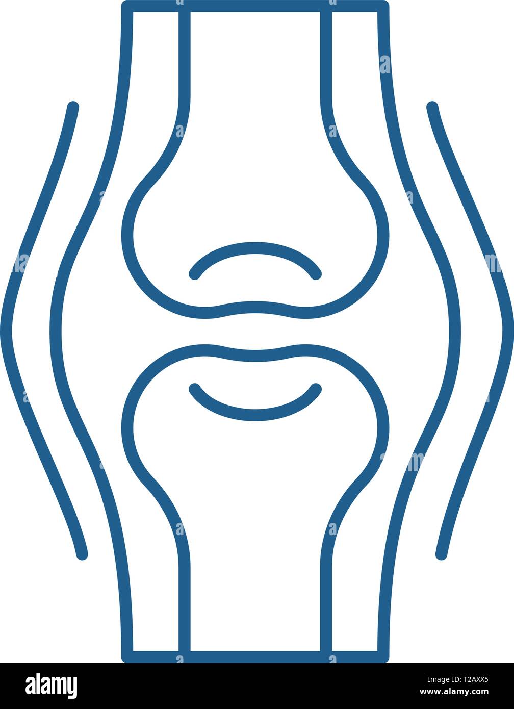 Joints line icon concept. Joints flat vector symbol, sign, outline ...