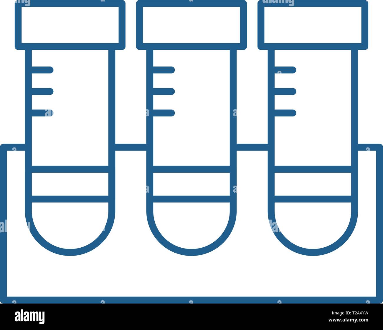 Lab research line icon concept. Lab research flat vector symbol, sign ...