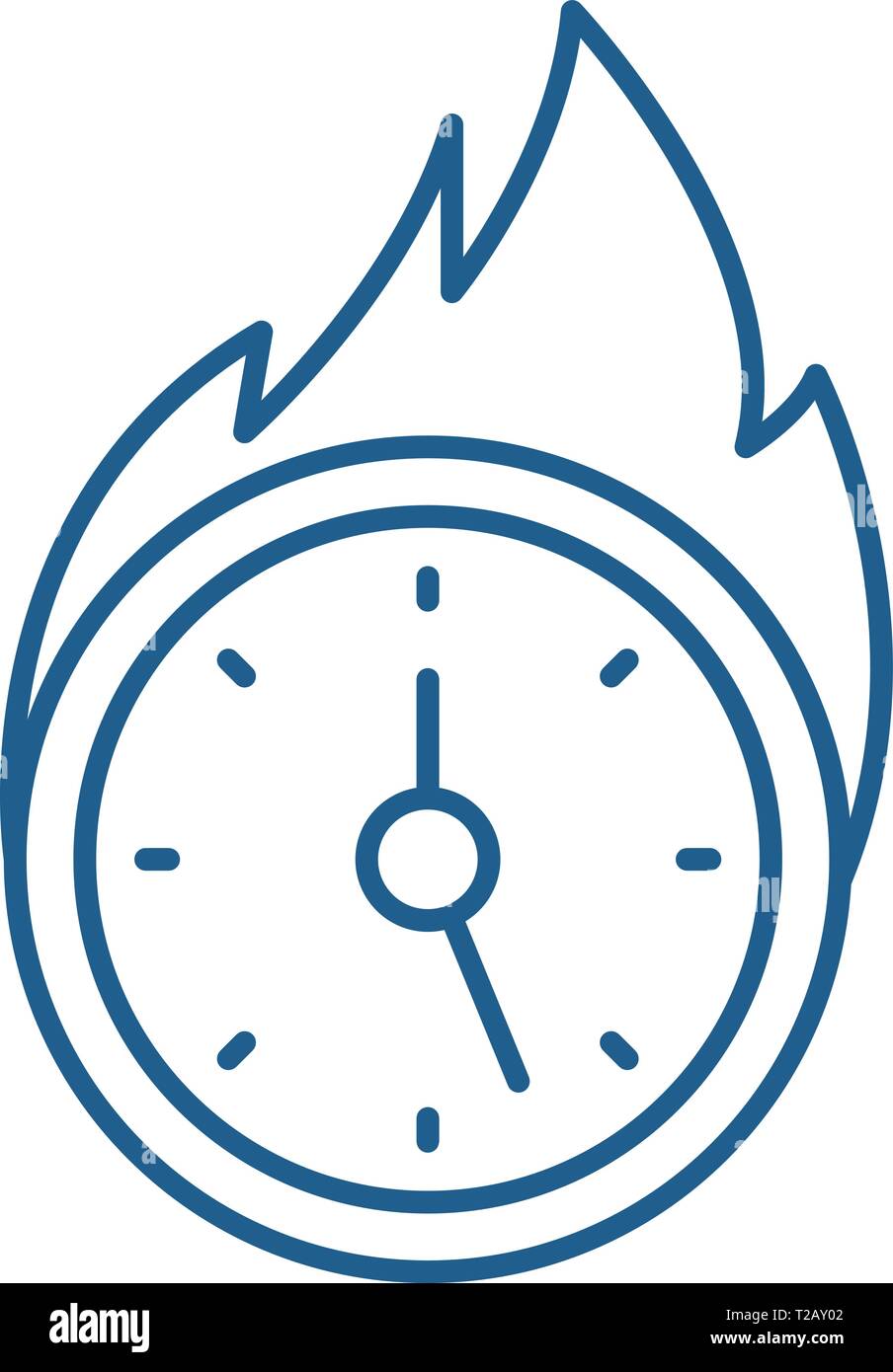 Lack of time line icon concept. Lack of time flat vector symbol, sign ...