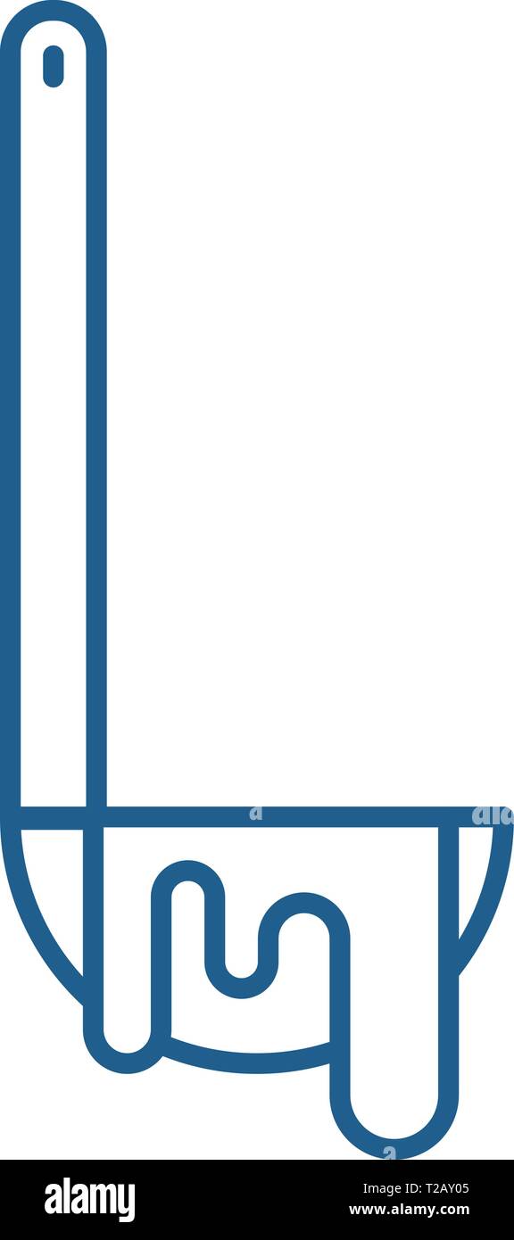 Ladle line icon concept. Ladle flat vector symbol, sign, outline ...