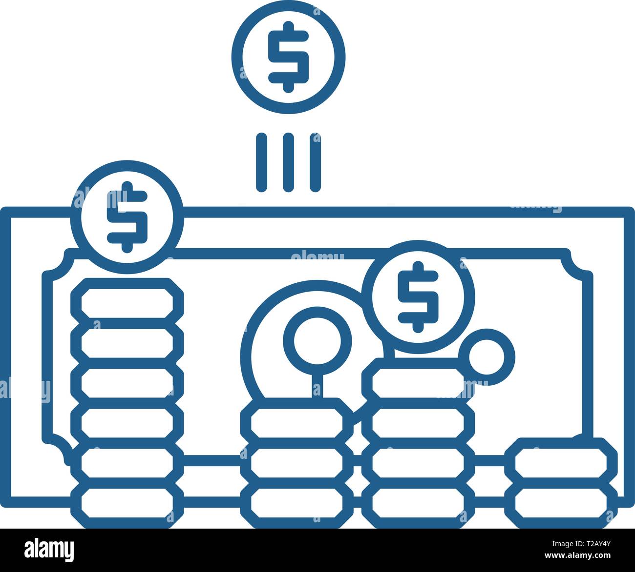 Making money line icon concept. Making money flat vector symbol, sign ...