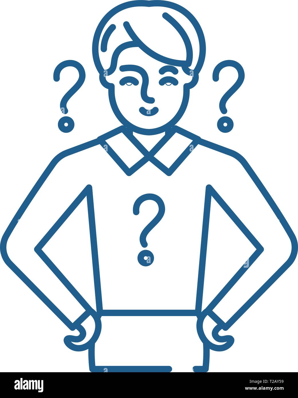 Management issues line icon concept. Management issues flat vector ...