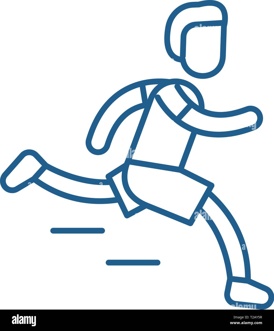 Marathon line icon concept. Marathon flat vector symbol, sign, outline ...