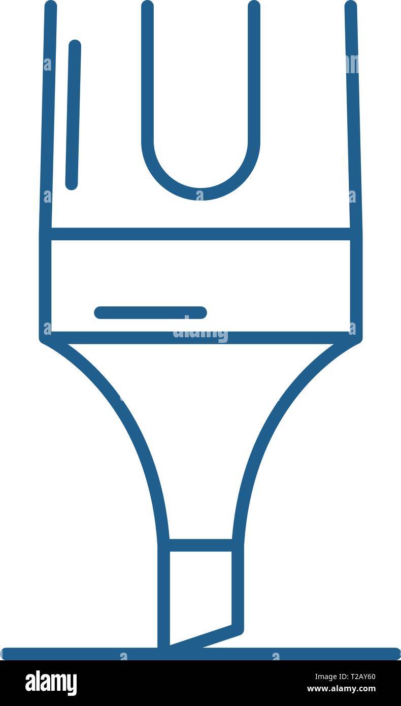 Marker line icon concept. Marker flat vector symbol, sign, outline ...