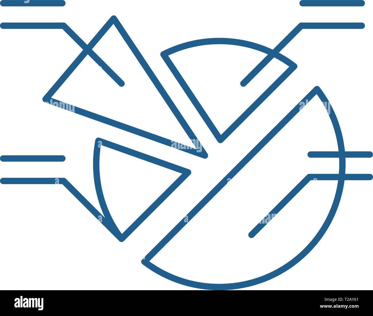 Market analysis line icon concept. Market analysis flat vector symbol ...