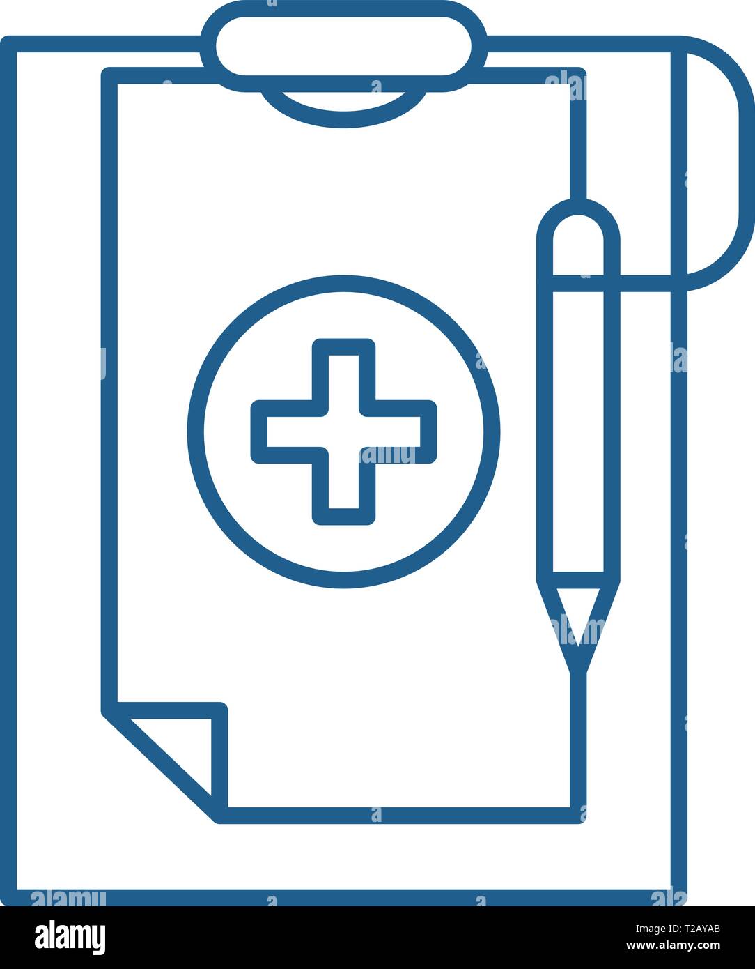 Medical diagnosis line icon concept. Medical diagnosis flat vector ...