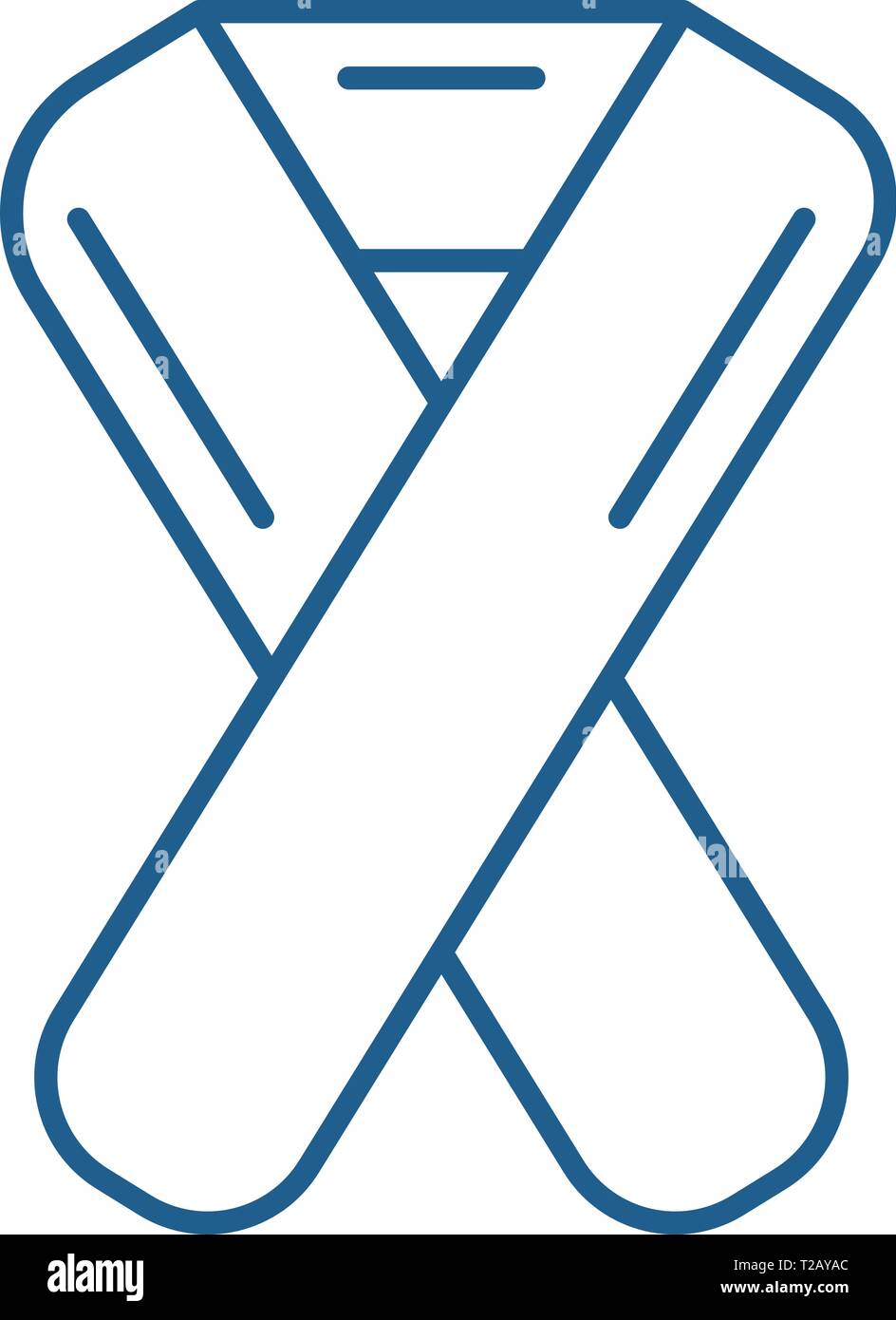 Medical dressing line icon concept. Medical dressing flat vector symbol ...