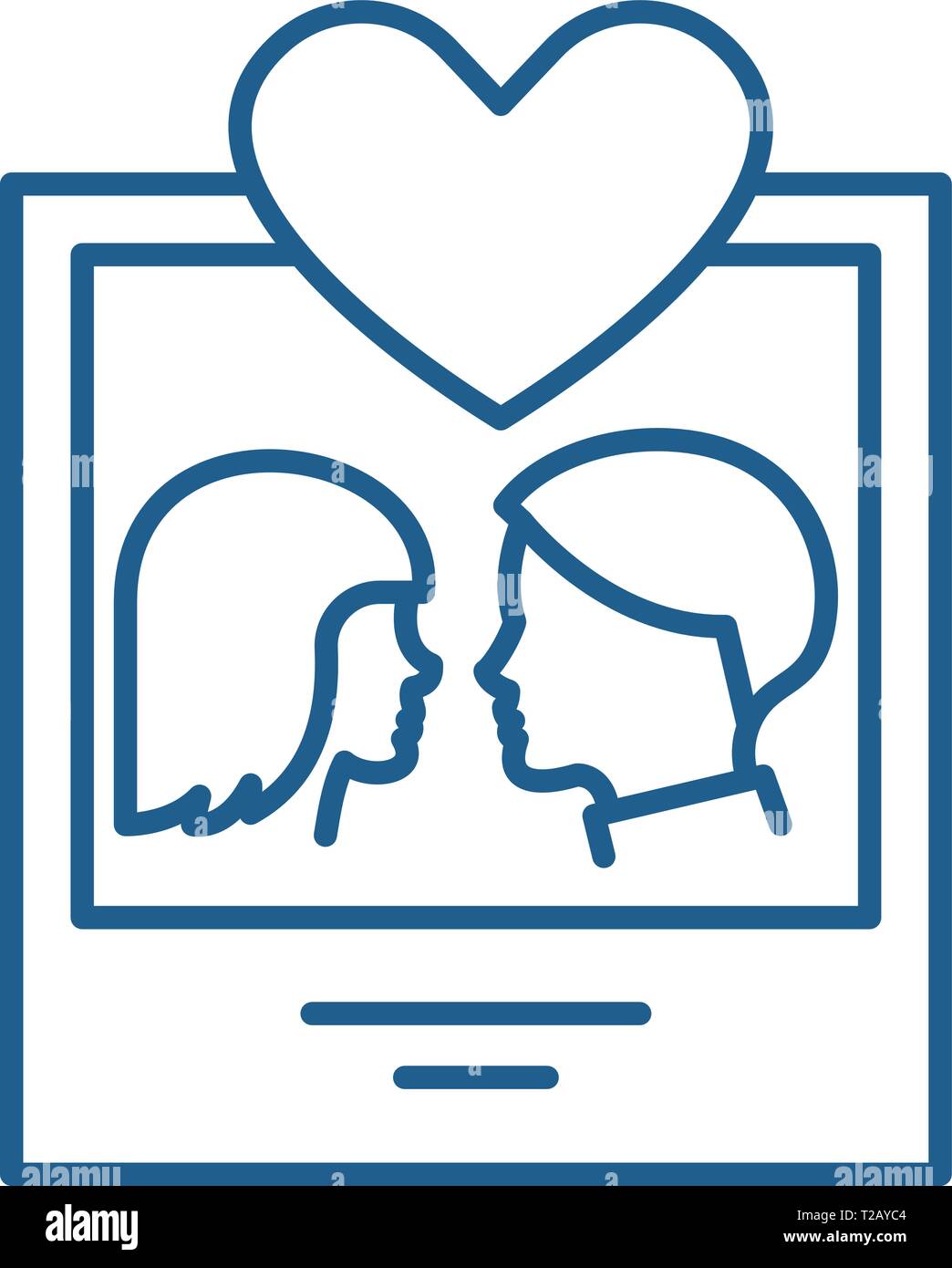 Memorable photos line icon concept. Memorable photos flat vector symbol ...