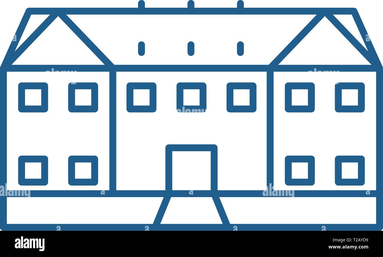 Ministry line icon concept. Ministry flat vector symbol, sign, outline ...